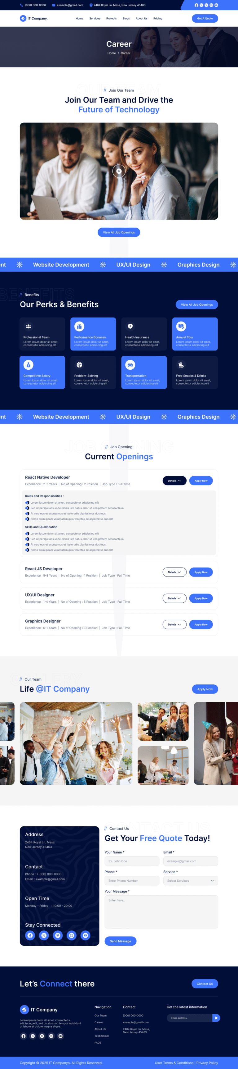 IT Service and Technology Website Figma Template Ui Ux Design [16 ...
